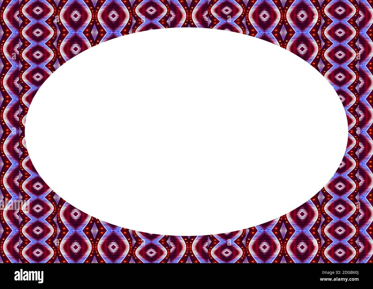 Landscape Frame with Geometric Patterned Rounded Borders Stock Photo ...