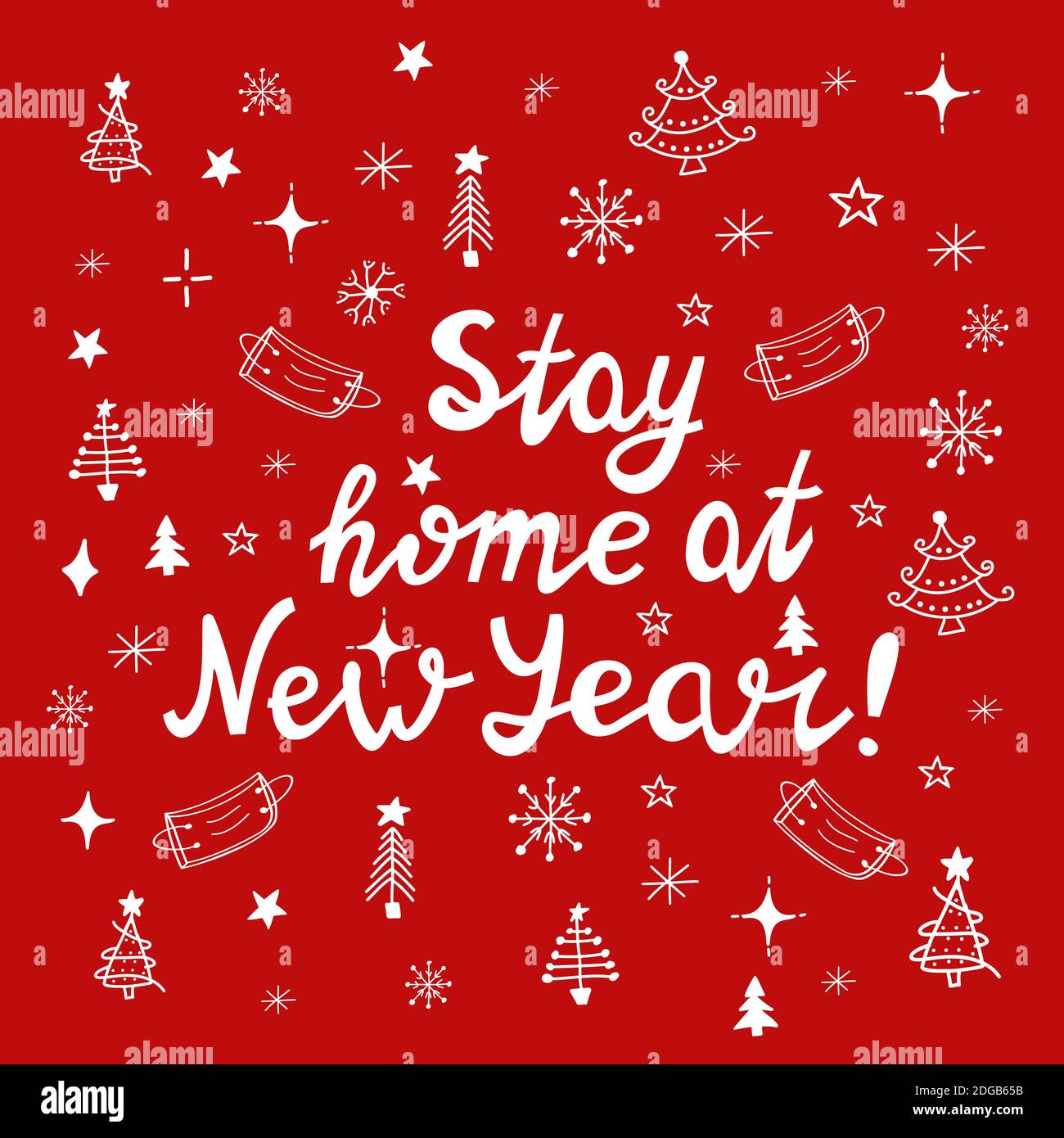 Red stars white snowflakes Stock Vector Images - Alamy