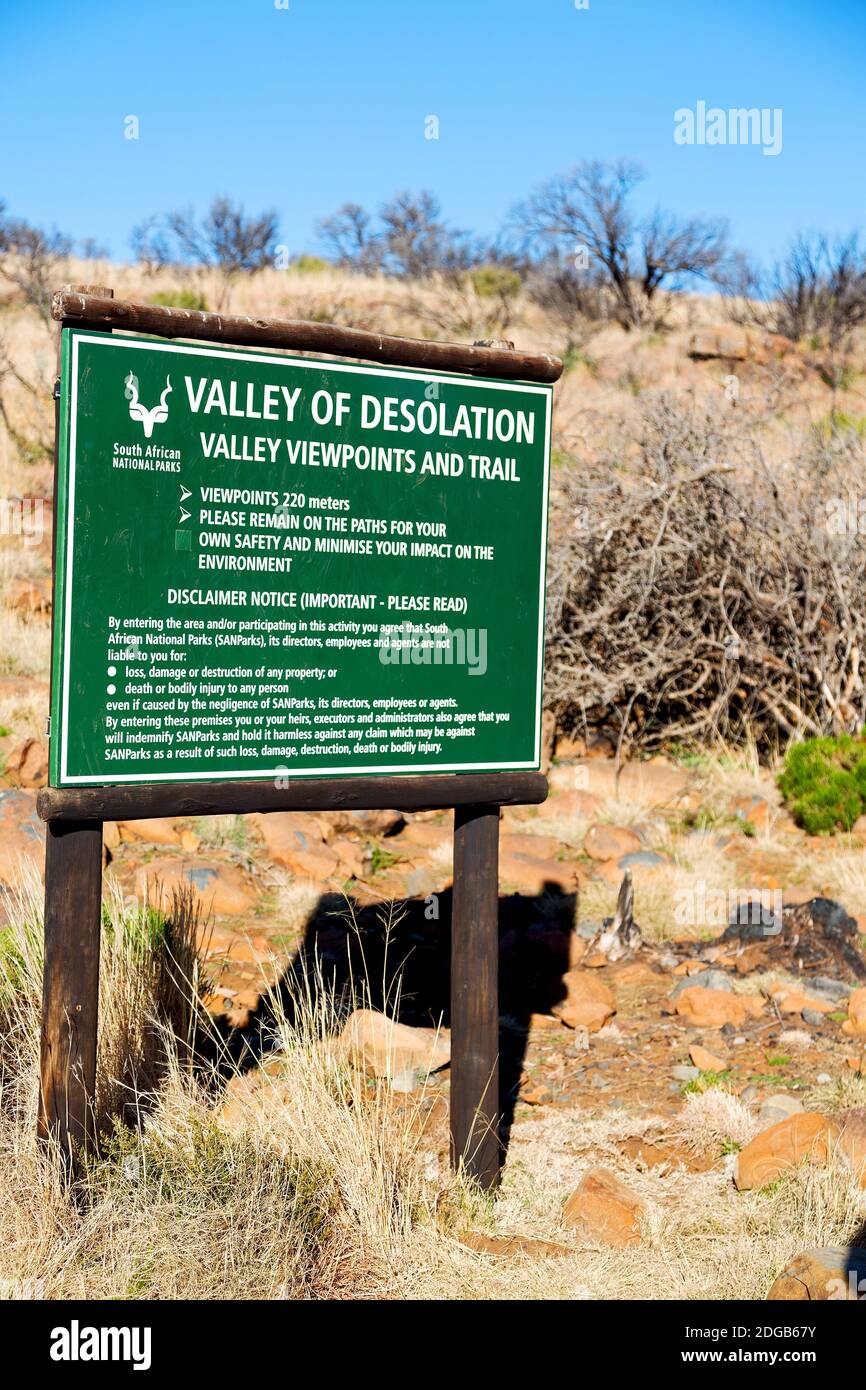In south africa valley of desolation Stock Photo - Alamy