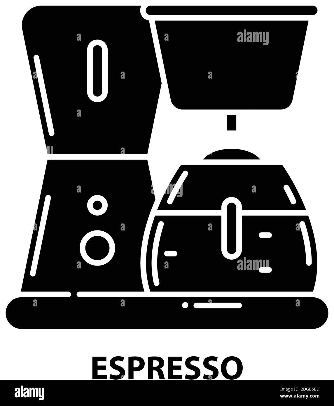 espresso icon, black vector sign with editable strokes, concept ...