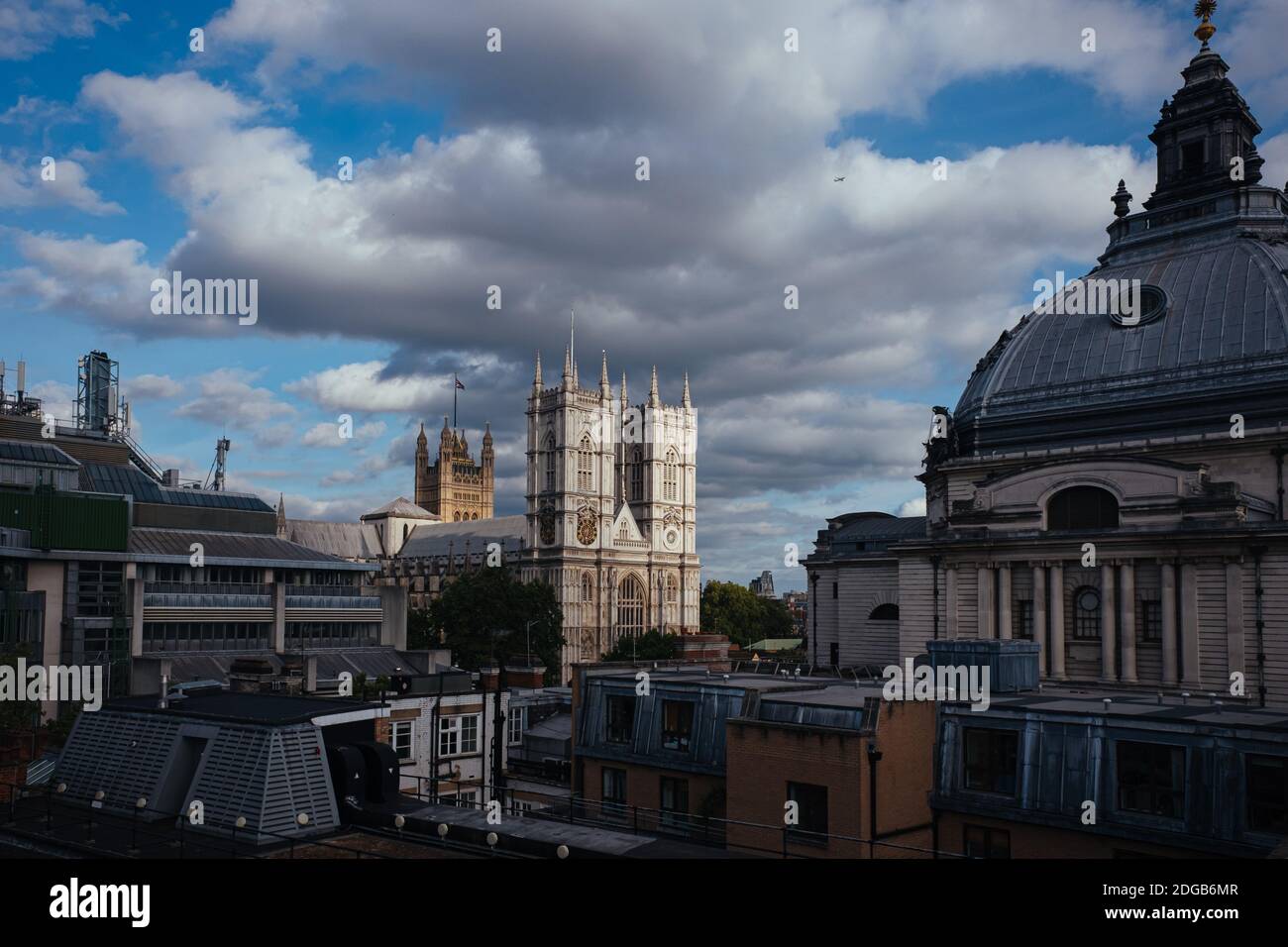 The baroque dome of Methodist Central Hall, western facade of ...