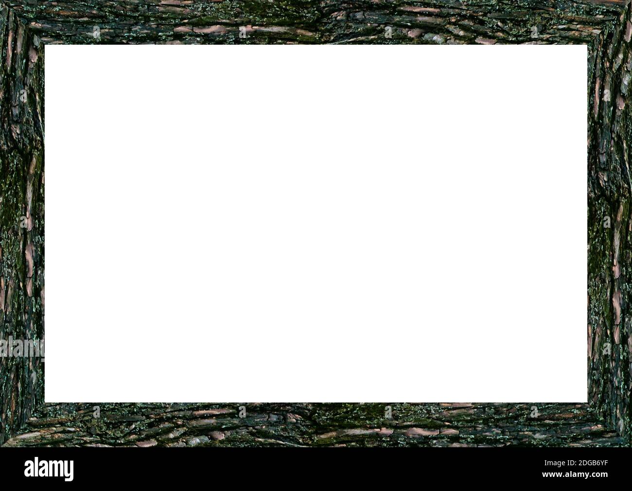 Empty Landscape Frame Background With Trunk Edges Stock Photo - Alamy