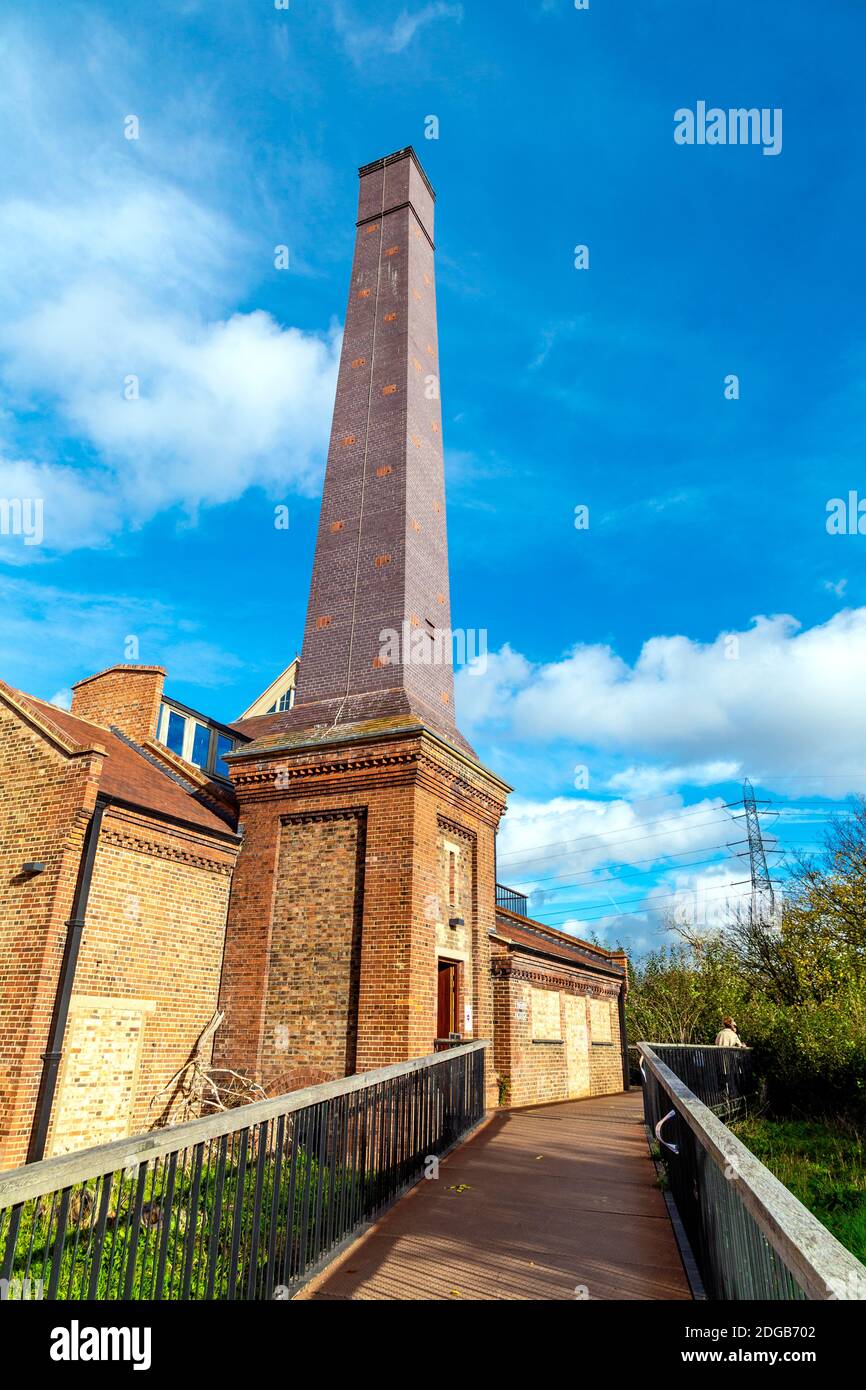 The Engine House with The Larder cafe inside Walthamstow Wetlands, Lea ...