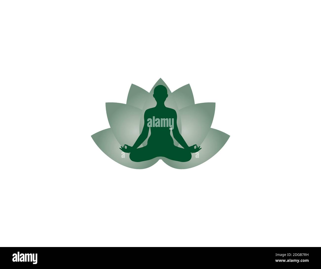 Vector illustration. Lotus position yoga icon Stock Vector Image & Art ...