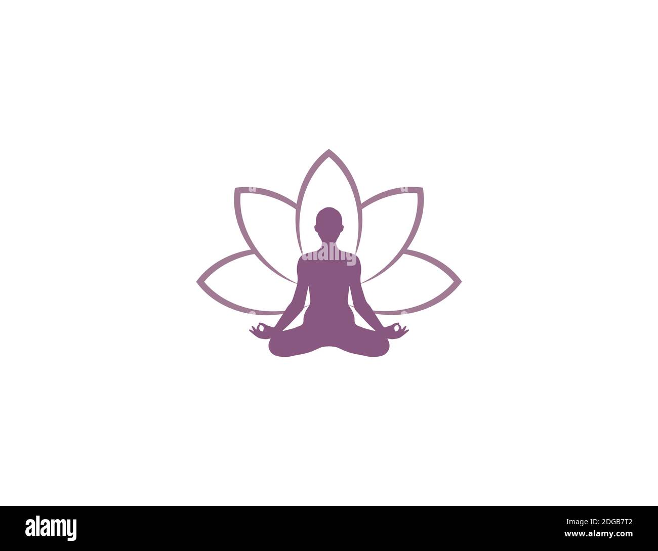 Vector illustration. Lotus position yoga icon Stock Vector Image & Art ...