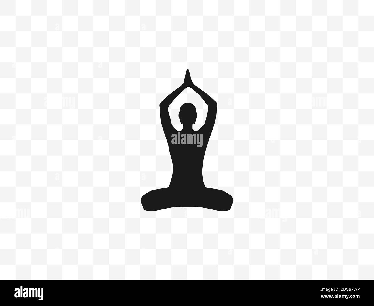 Vector illustration. Lotus position yoga icon Stock Vector Image & Art ...