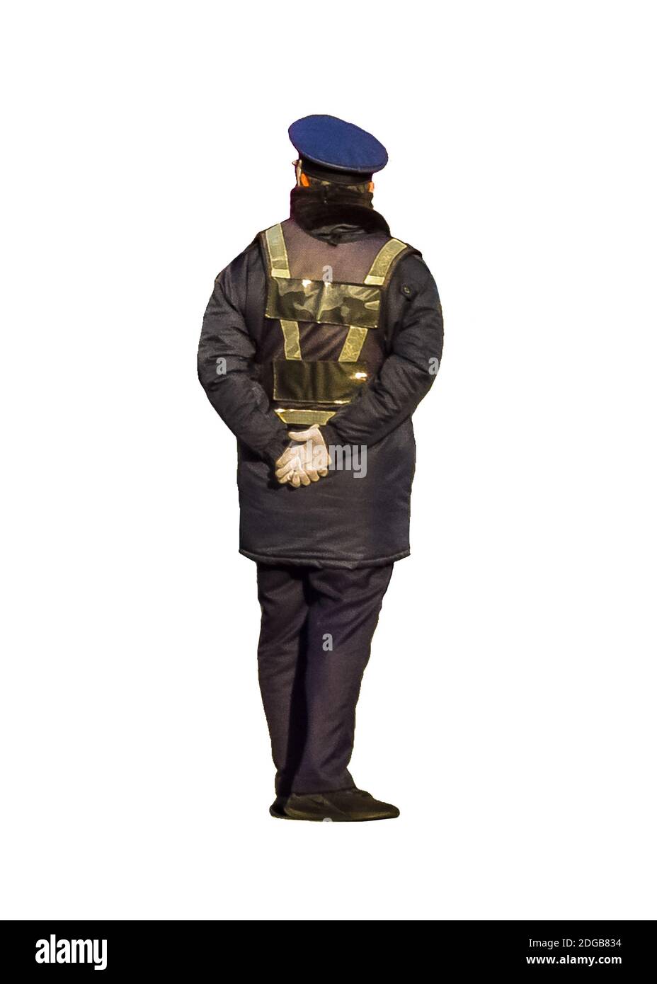 Back view police hi-res stock photography and images - Alamy