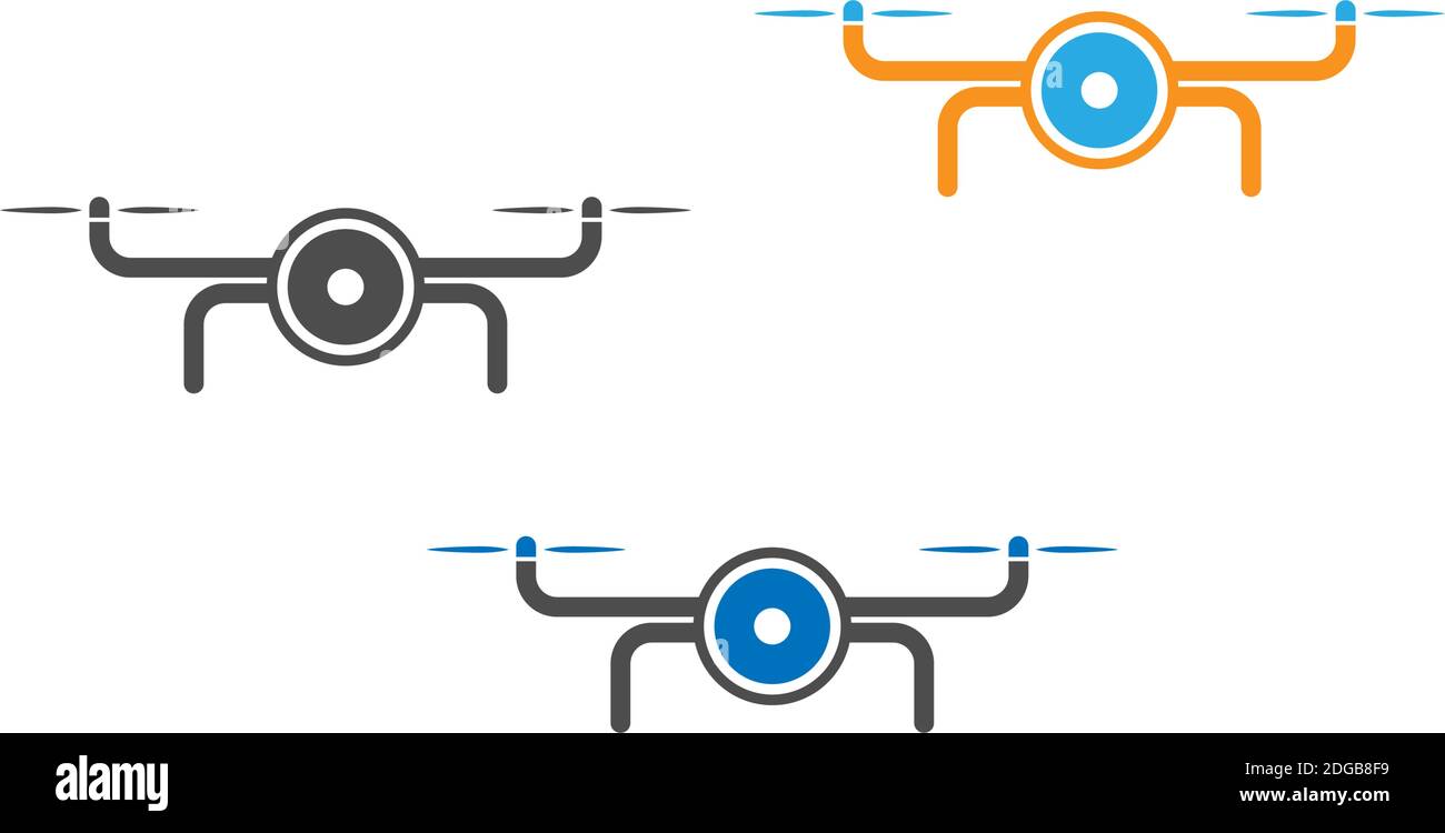 Drone icon logo design vector template Stock Vector Image & Art - Alamy