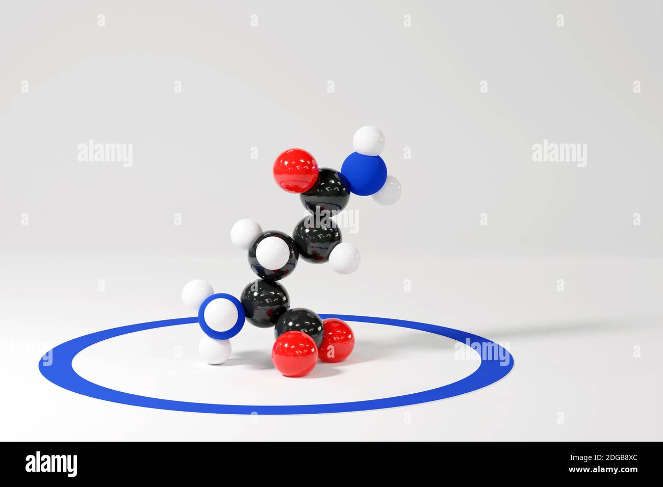 Glutamine (l-glutamine, Gln, Q) amino acid molecule. 3D rendering ...