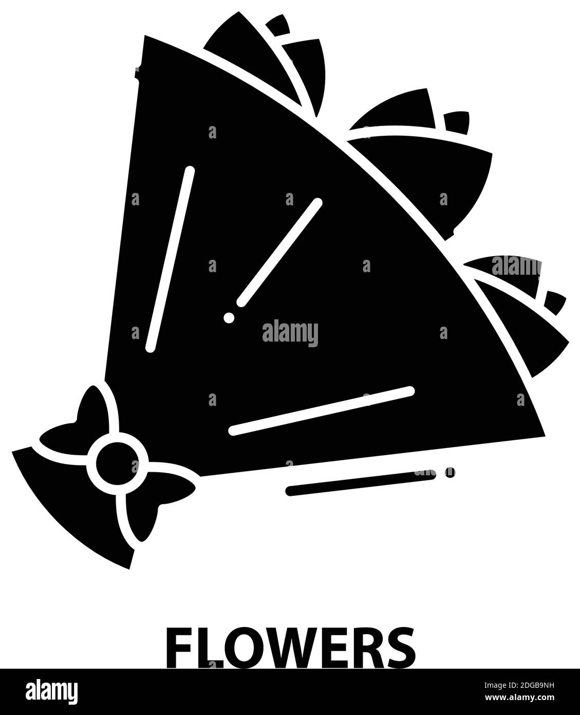 flowers icon, black vector sign with editable strokes, concept ...