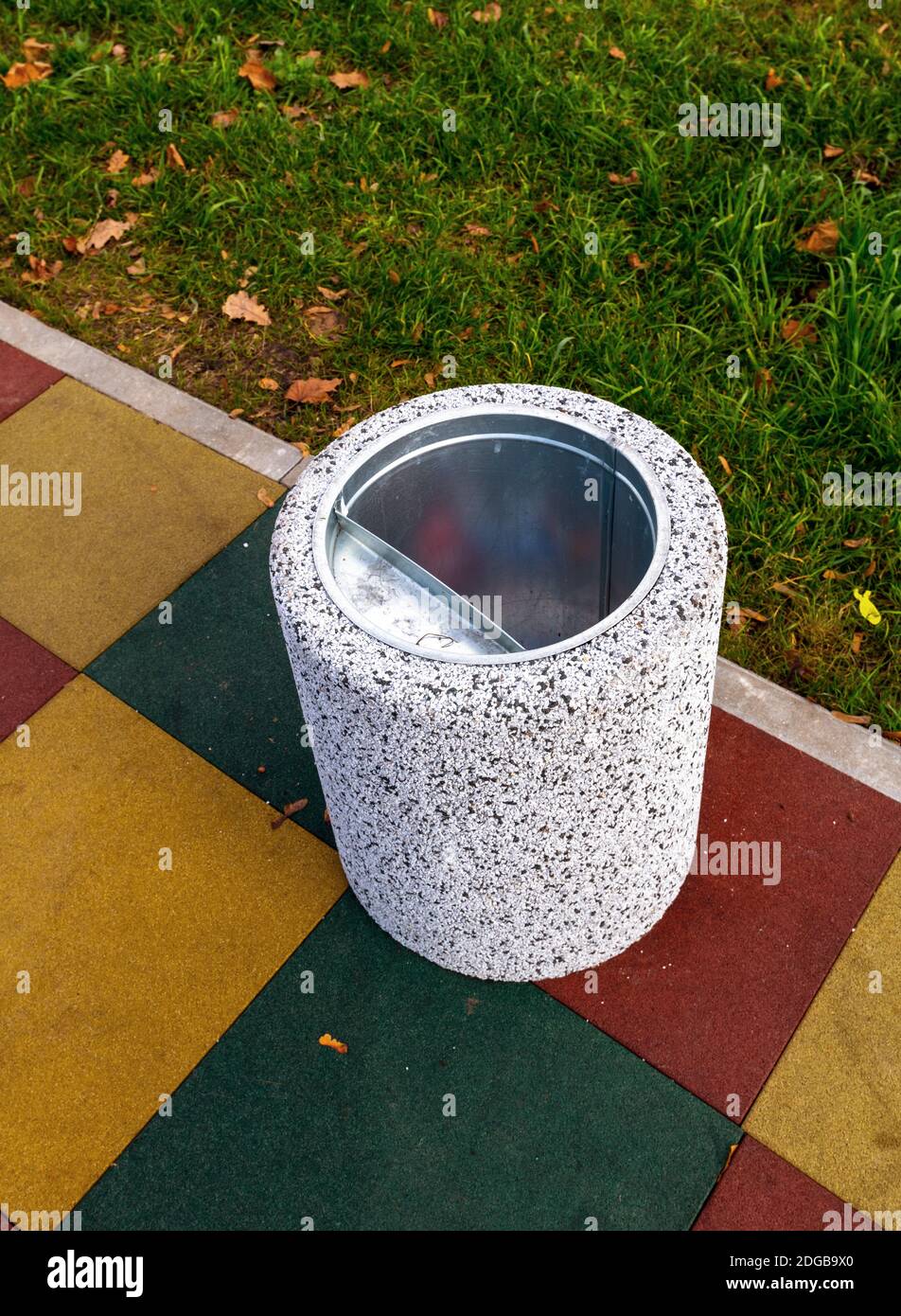 The Street waste bin made of pressed stones Stock Photo - Alamy