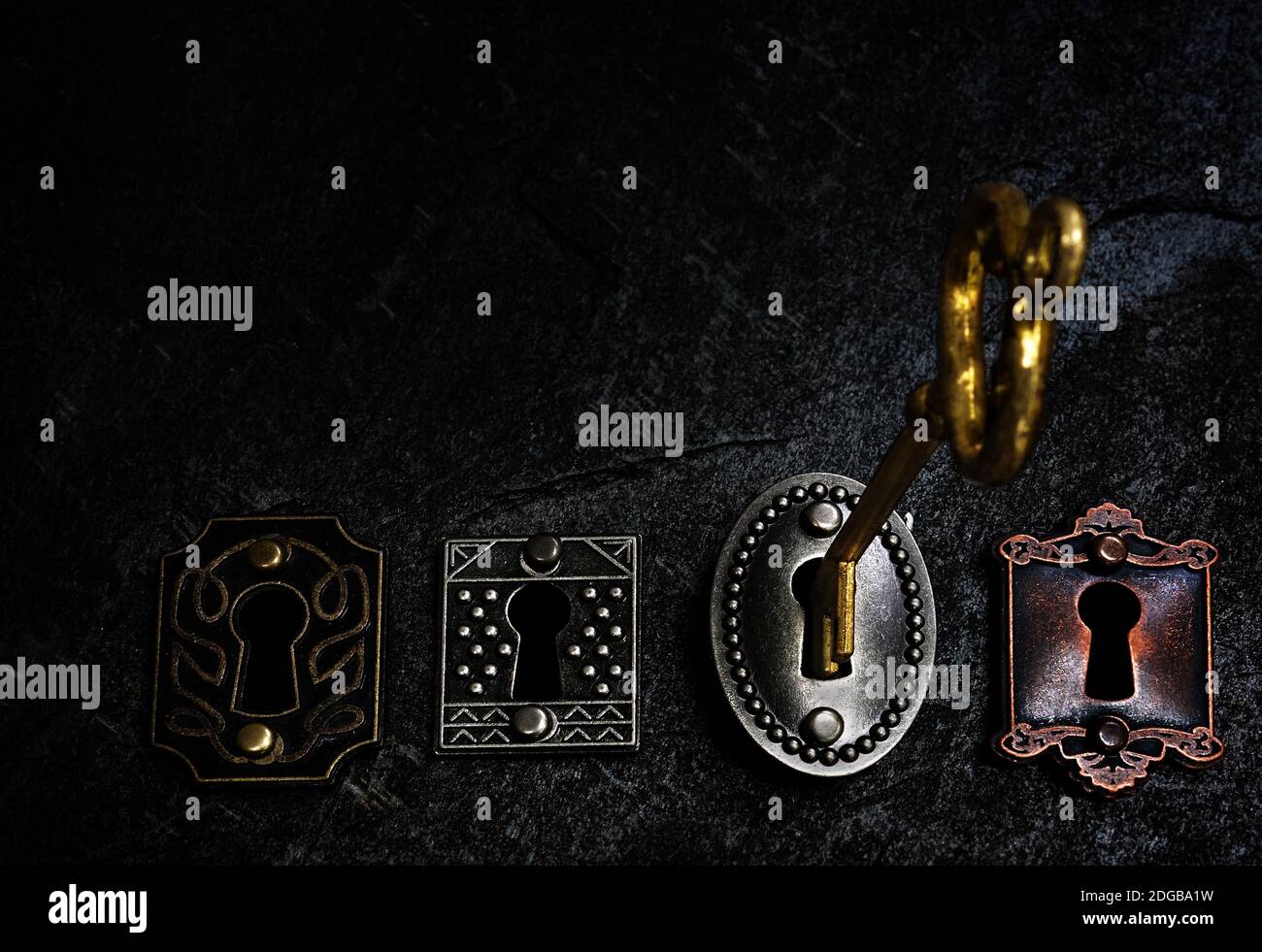 Vintage key hole hi-res stock photography and images - Alamy