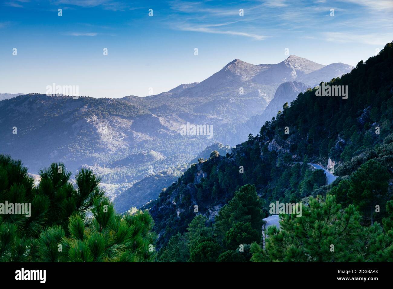 View to the south from Puerto de las Palomas. The Puerto de las Palomas ...