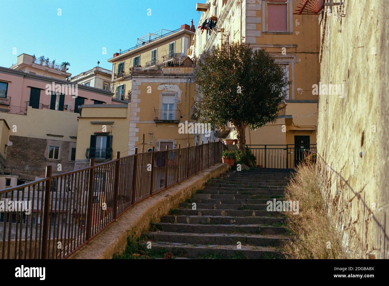 Old houses and stairs in Naples, Italy Stock Photo - Alamy