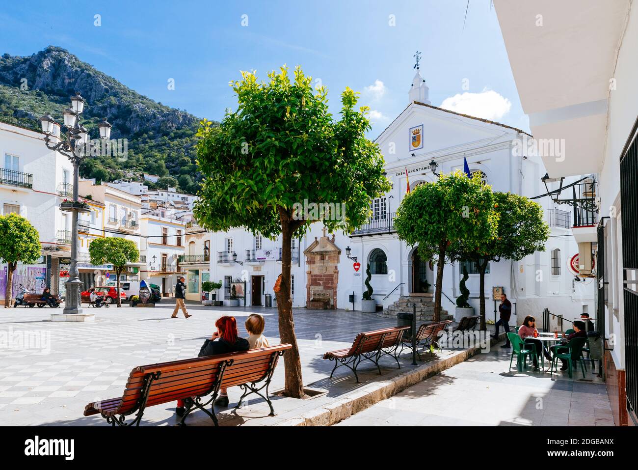 The quiet town hall square. Ubrique, Cádiz, Andalucia, Spain, Europe ...