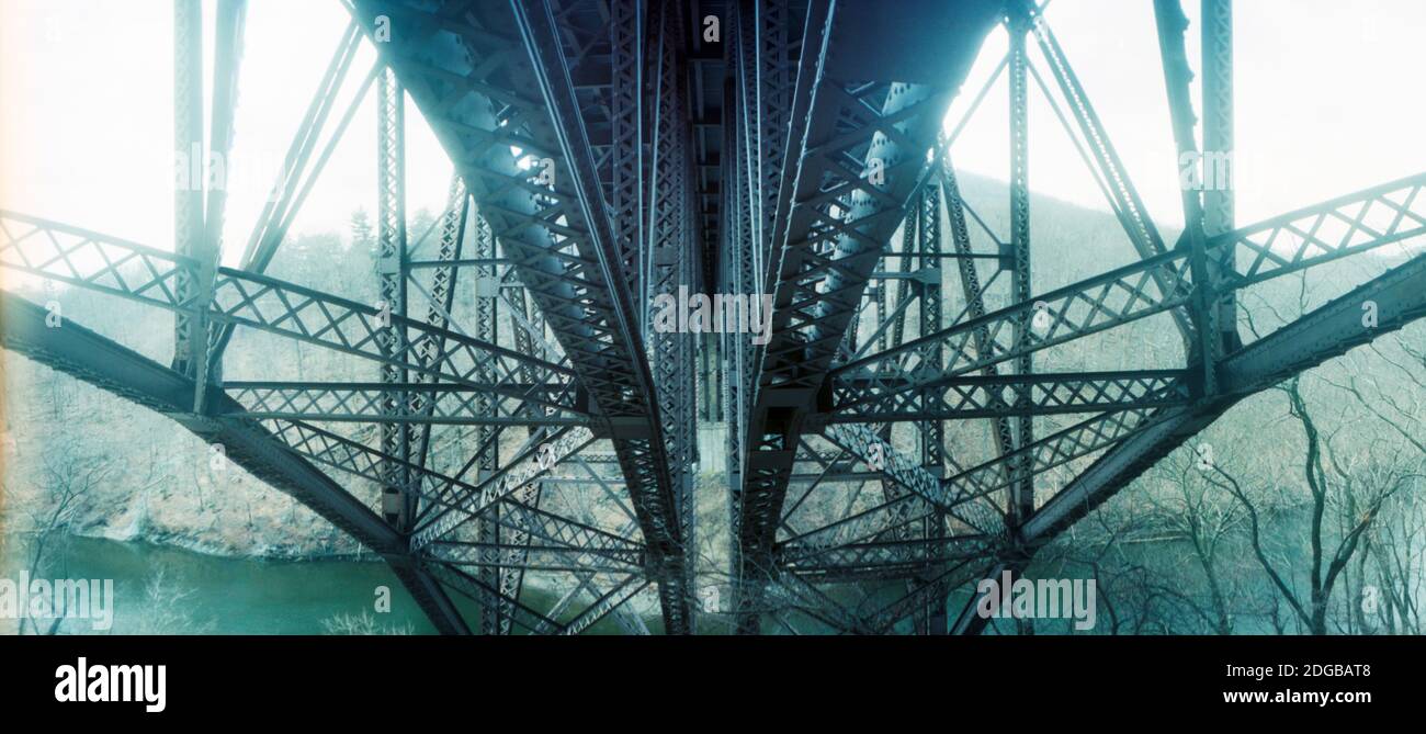 Underside of a bridge, Hudson Valley, New York State, USA Stock Photo ...
