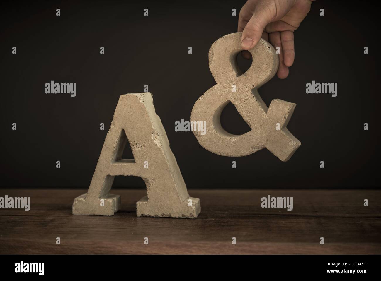 A & Cement Font Stock Photo - Alamy