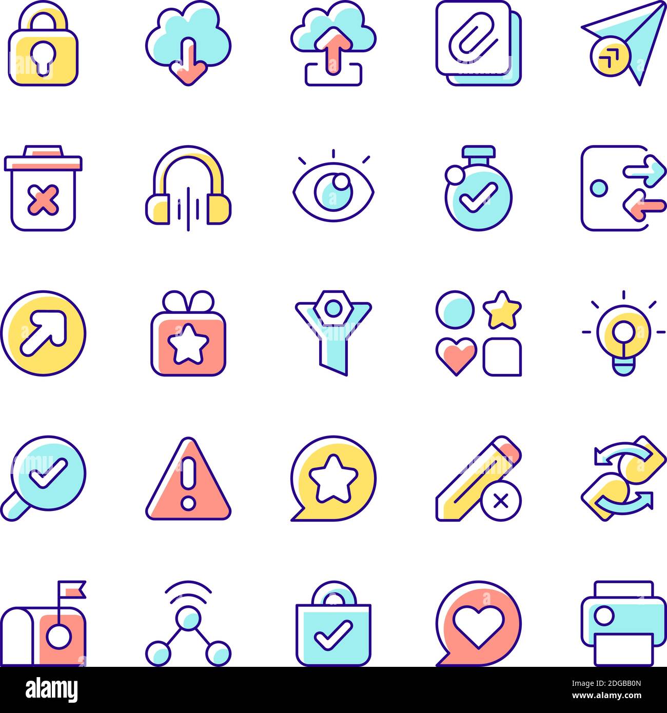 Interface RGB color icons set Stock Vector Image & Art - Alamy