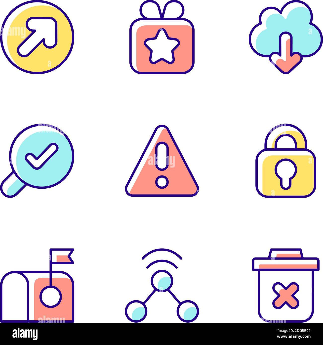 Interface for better usability RGB color icons set Stock Vector Image ... Interface for better usability RGB color icons set Stock Vector Image ...
