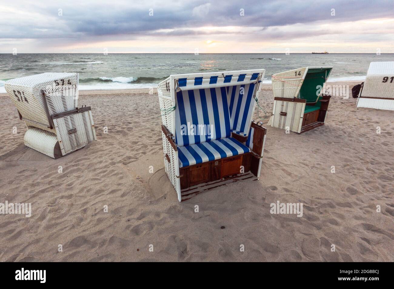 Sylt, beach and Strandkorb Stock Photo - Alamy