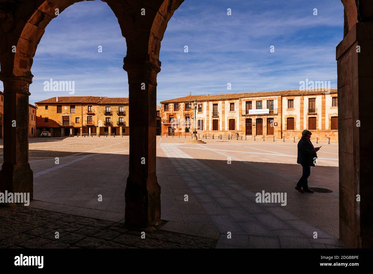 Plaza Mayor - Main square. Arcaded square, typical Castilian ...