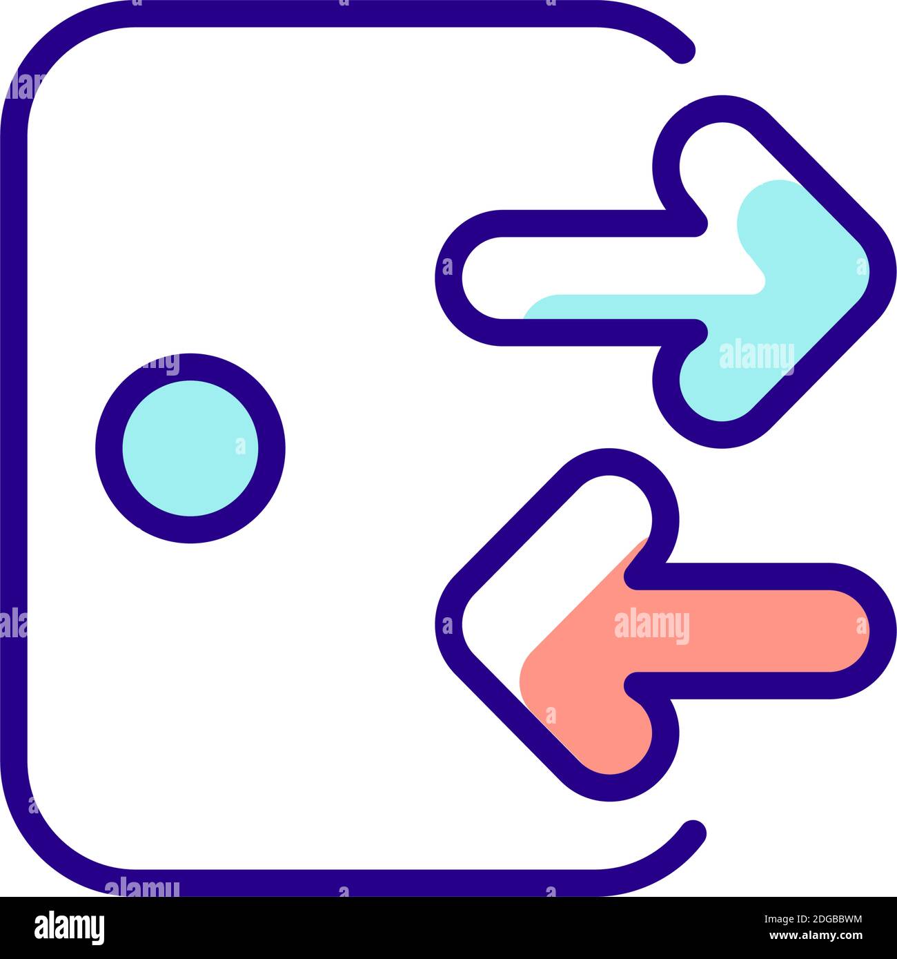 Log in and out RGB color icon Stock Vector Image & Art - Alamy