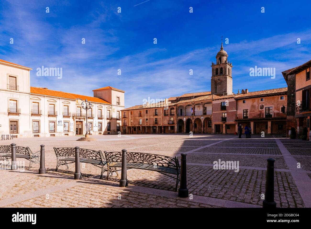 Plaza Mayor - Main square. Arcaded square, typical Castilian ...