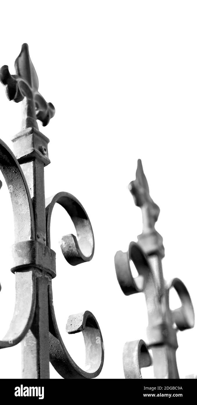 Fence lined Black and White Stock Photos & Images - Alamy