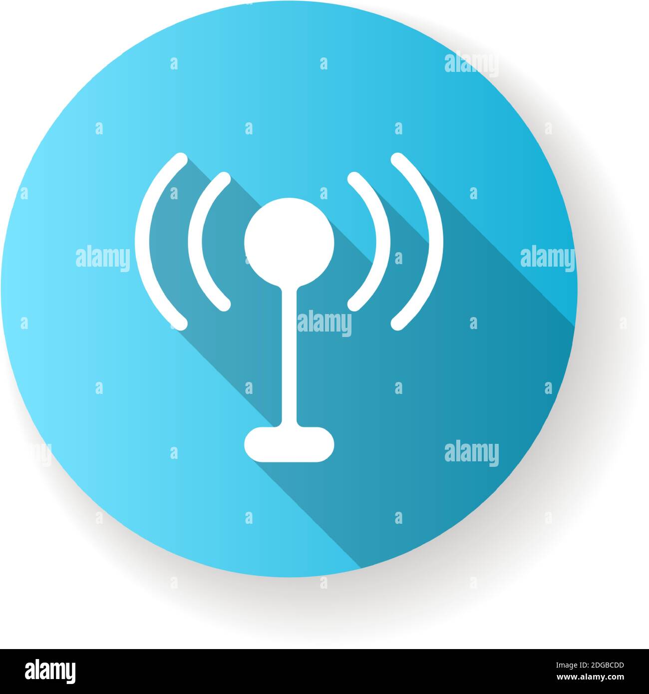 Mobile networks app blue flat design long shadow glyph icon Stock ...