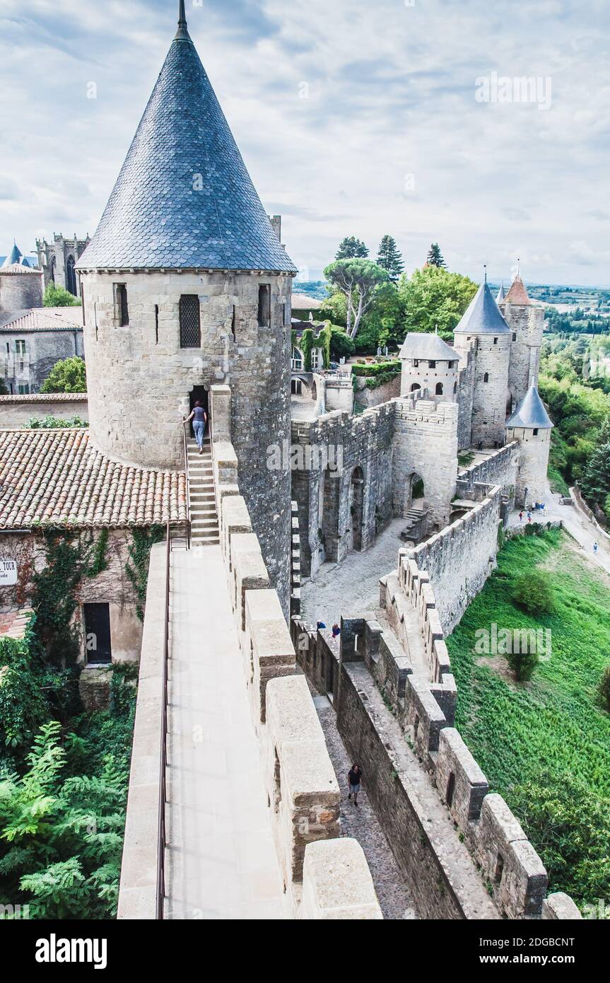 Ramparts of the Medieval City of Carcassonne in France Stock Photo - Alamy