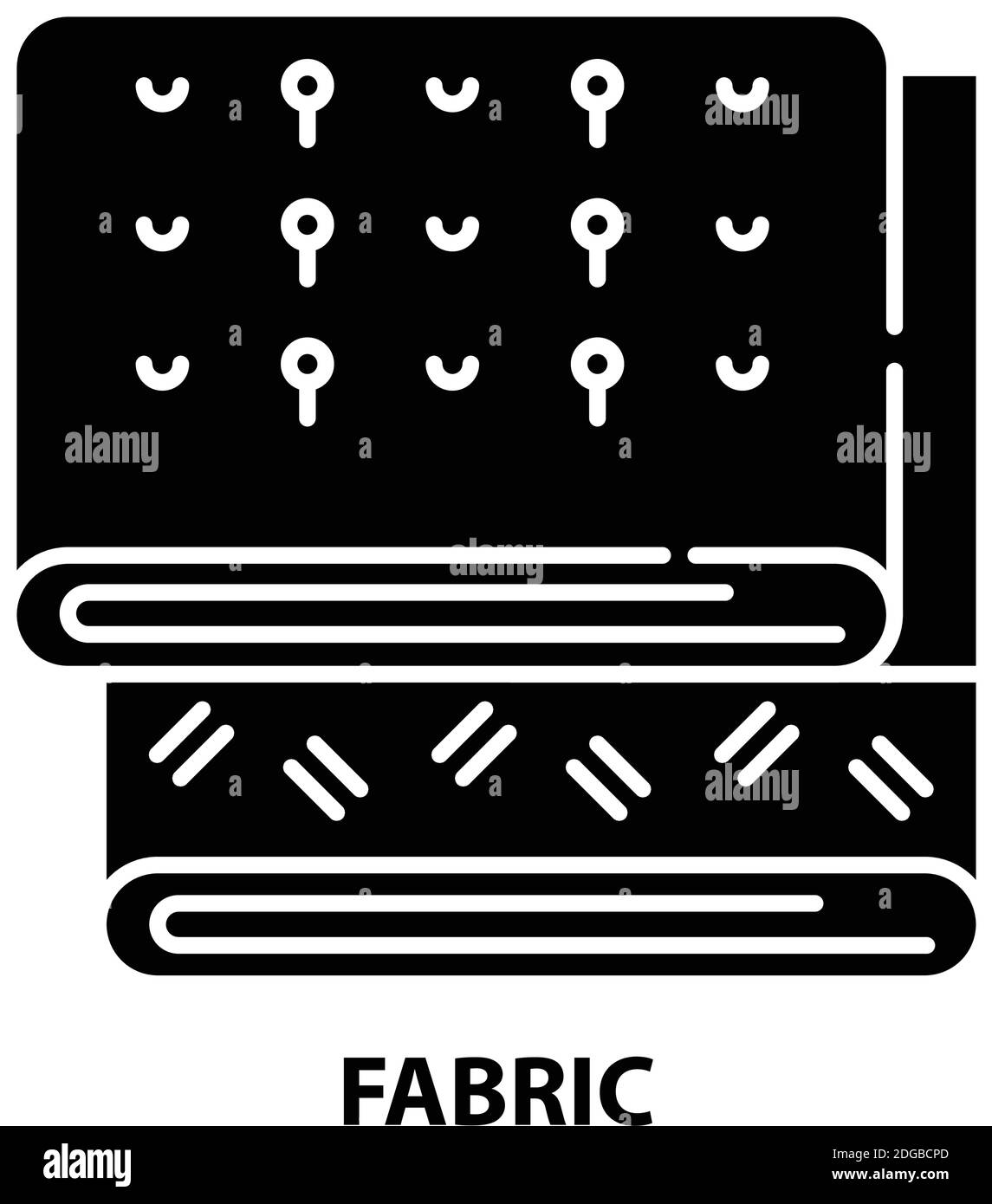 fabric symbol icon, black vector sign with editable strokes, concept ...