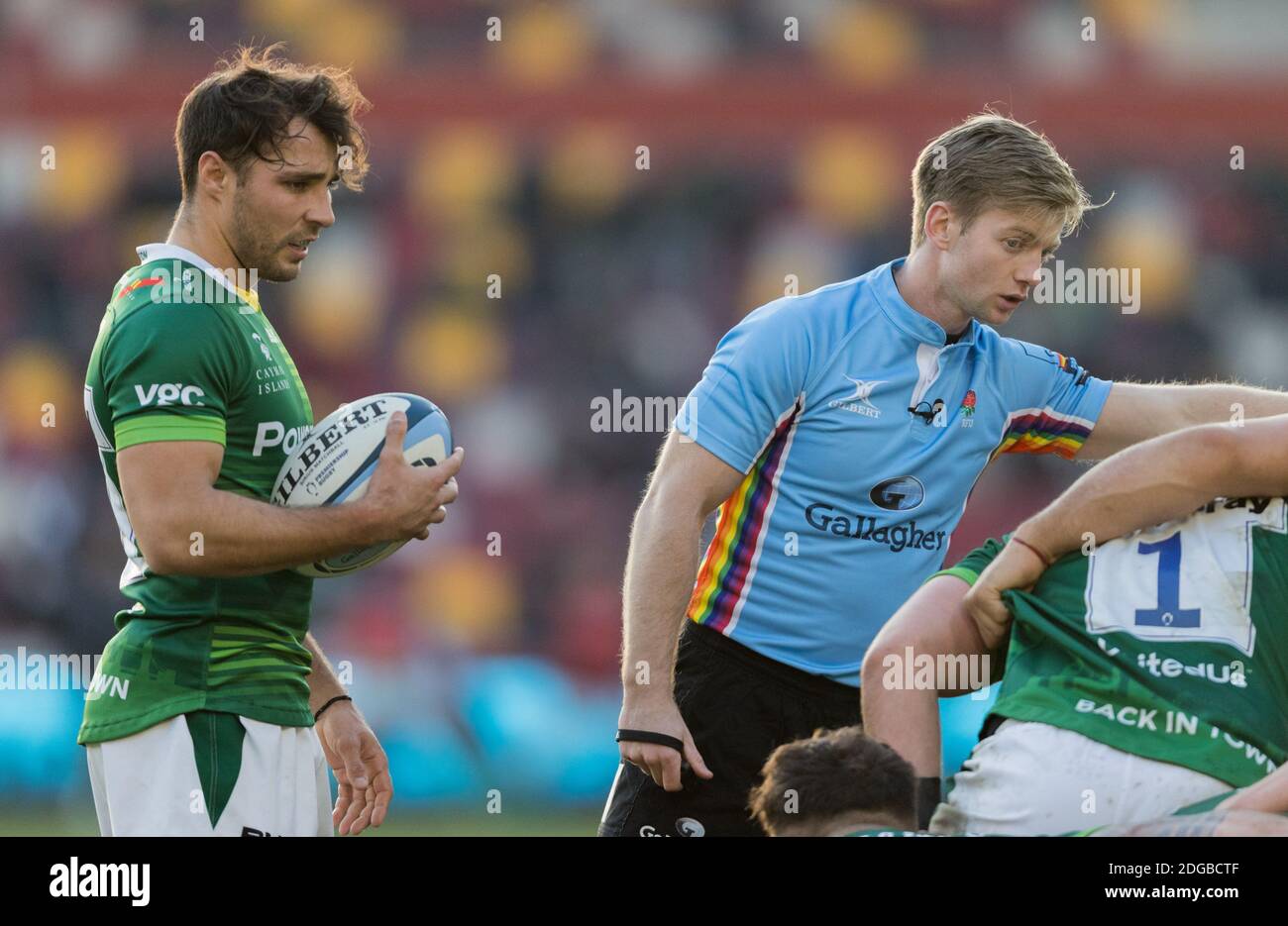 Nick Phipps, Scrum Half (London Irish) & Christopher Ridley (Referee ...