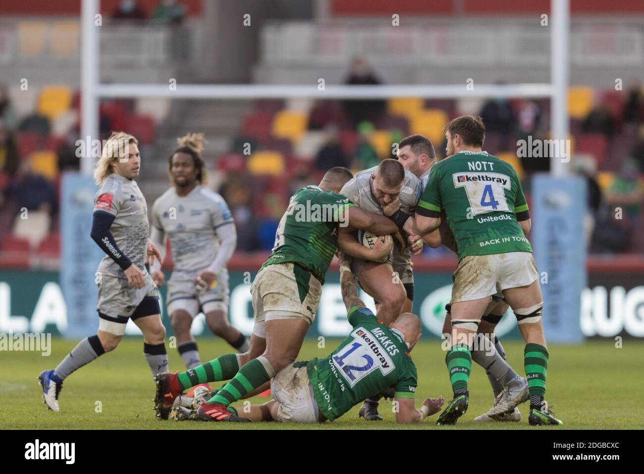 Billy Meakes, Centre (London Irish) & George Nott, Second Row (London ...