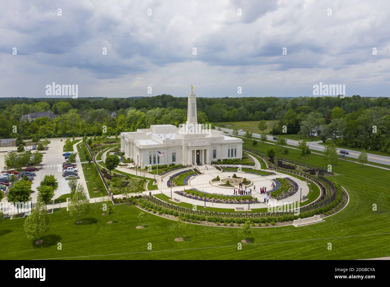 Indianapolis Mormon Temple Stock Photo - Alamy
