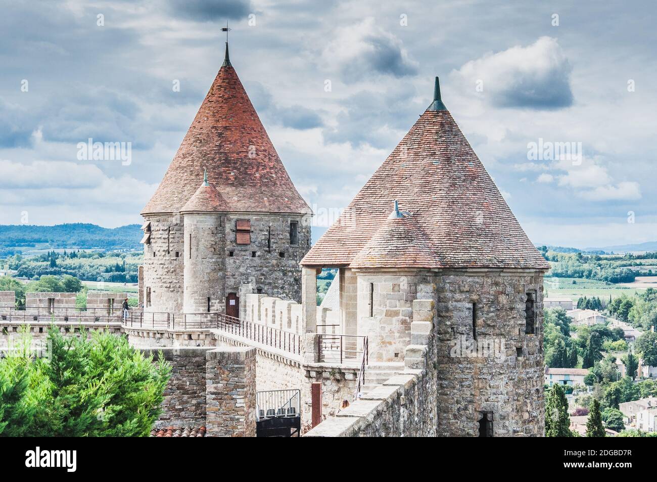 Ramparts of the Medieval City of Carcassonne in France Stock Photo - Alamy