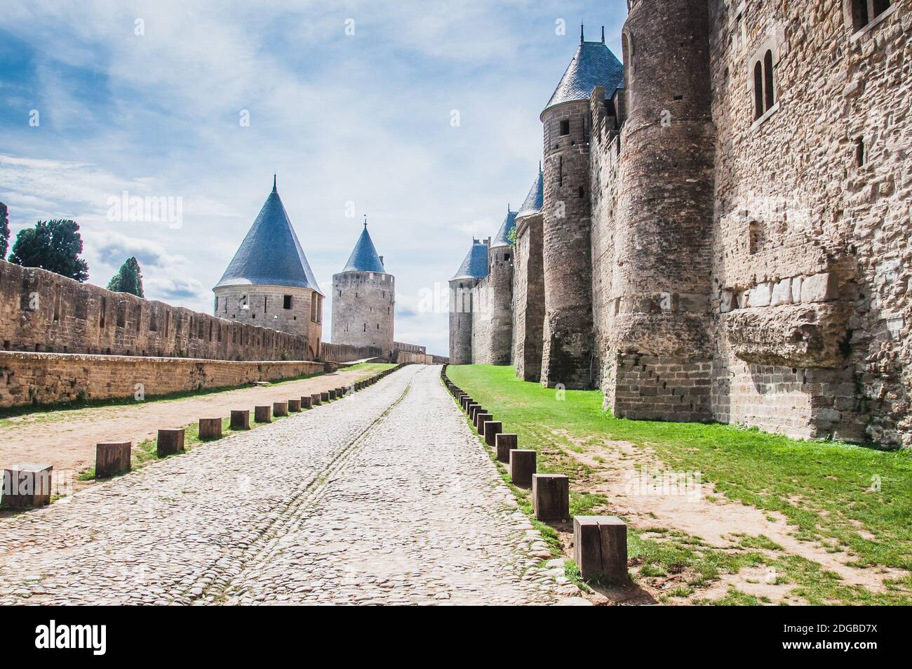 Ramparts of the Medieval City of Carcassonne in France Stock Photo - Alamy