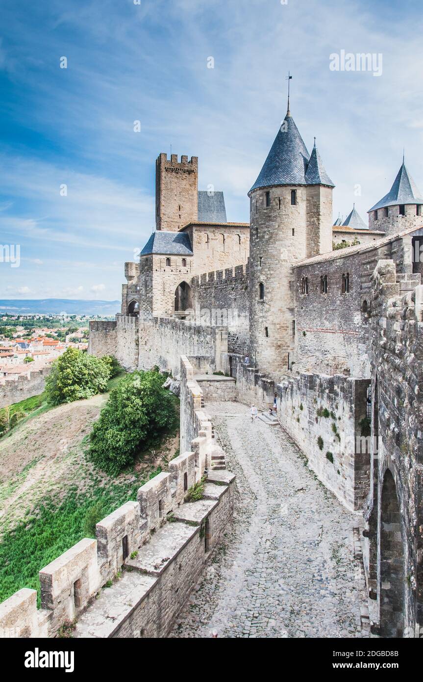 Ramparts of the Medieval City of Carcassonne in France Stock Photo - Alamy