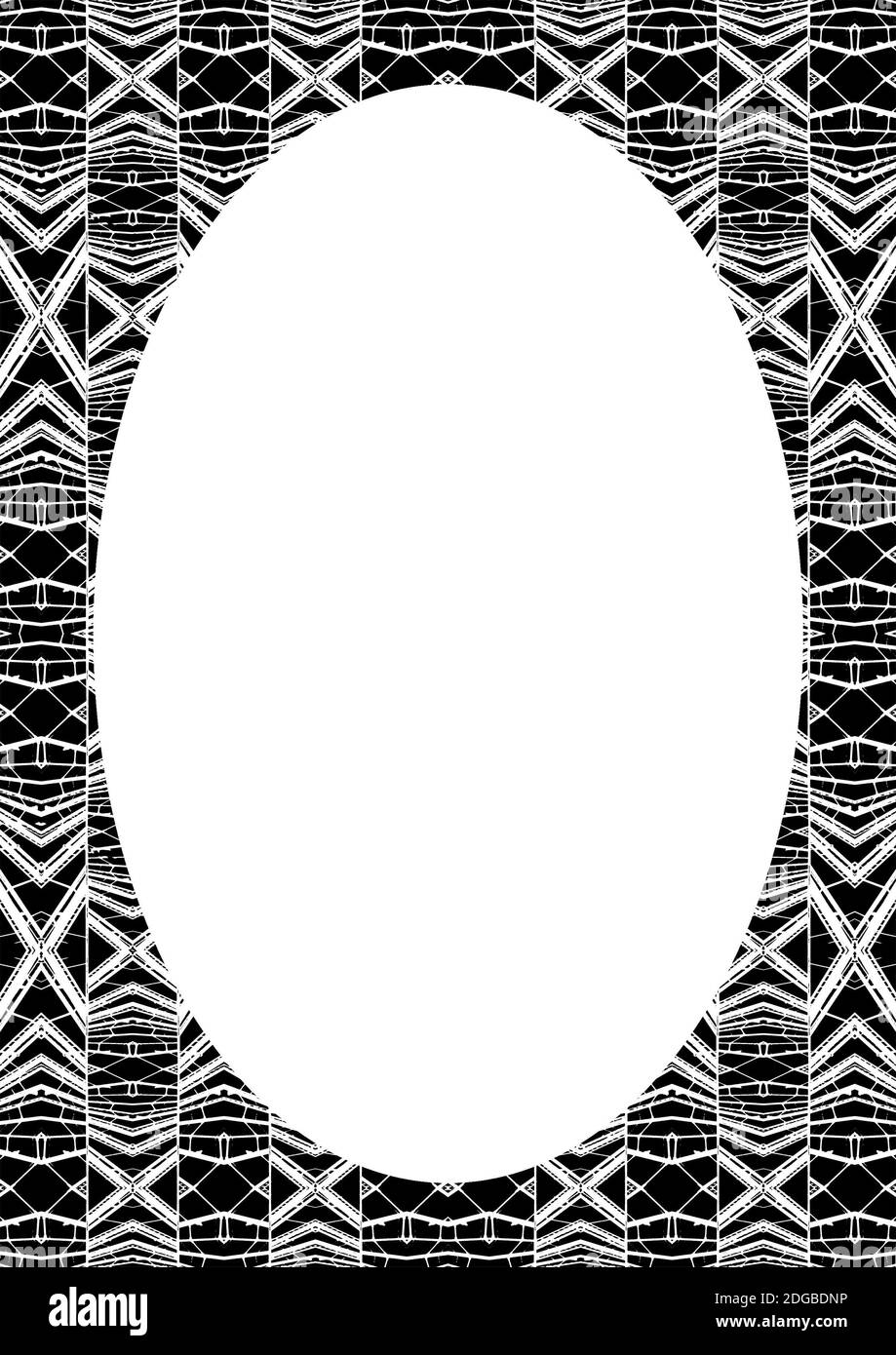 White Background with Patterned Rounded Borders Stock Photo - Alamy