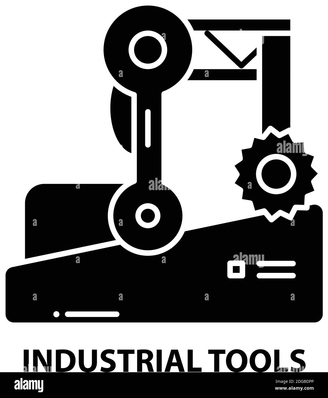 industrial tools icon, black vector sign with editable strokes, concept ...