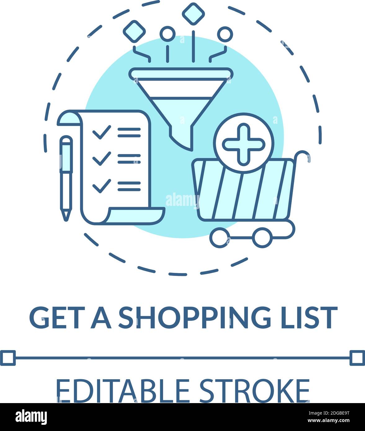 Creating shopping list concept hi-res stock photography and images - Alamy