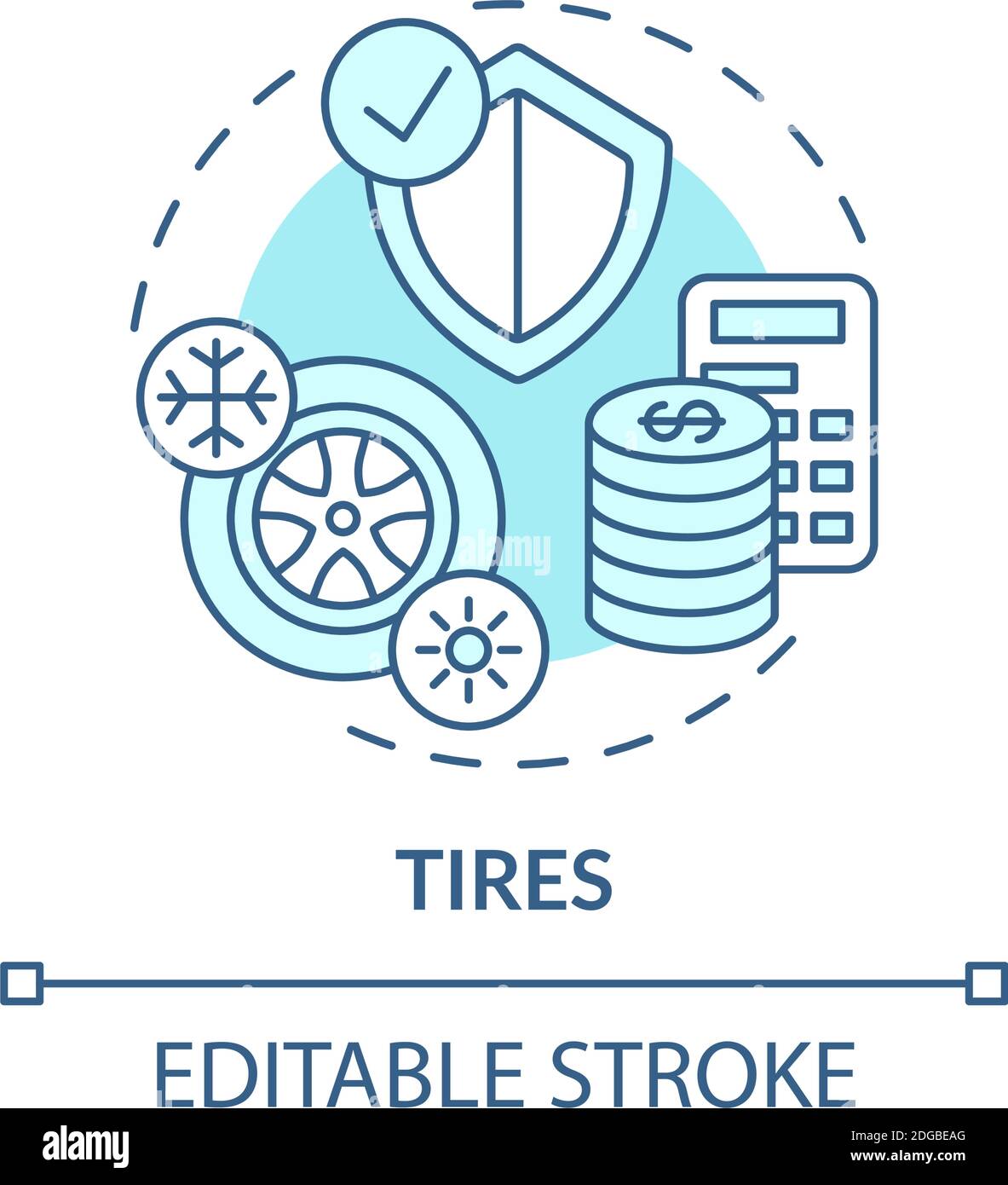 Tires concept icon Stock Vector Image & Art - Alamy