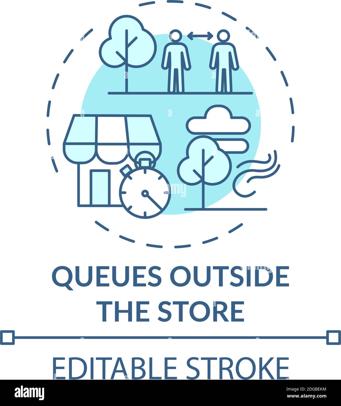 Queues outside store concept icon Stock Vector Image & Art - Alamy