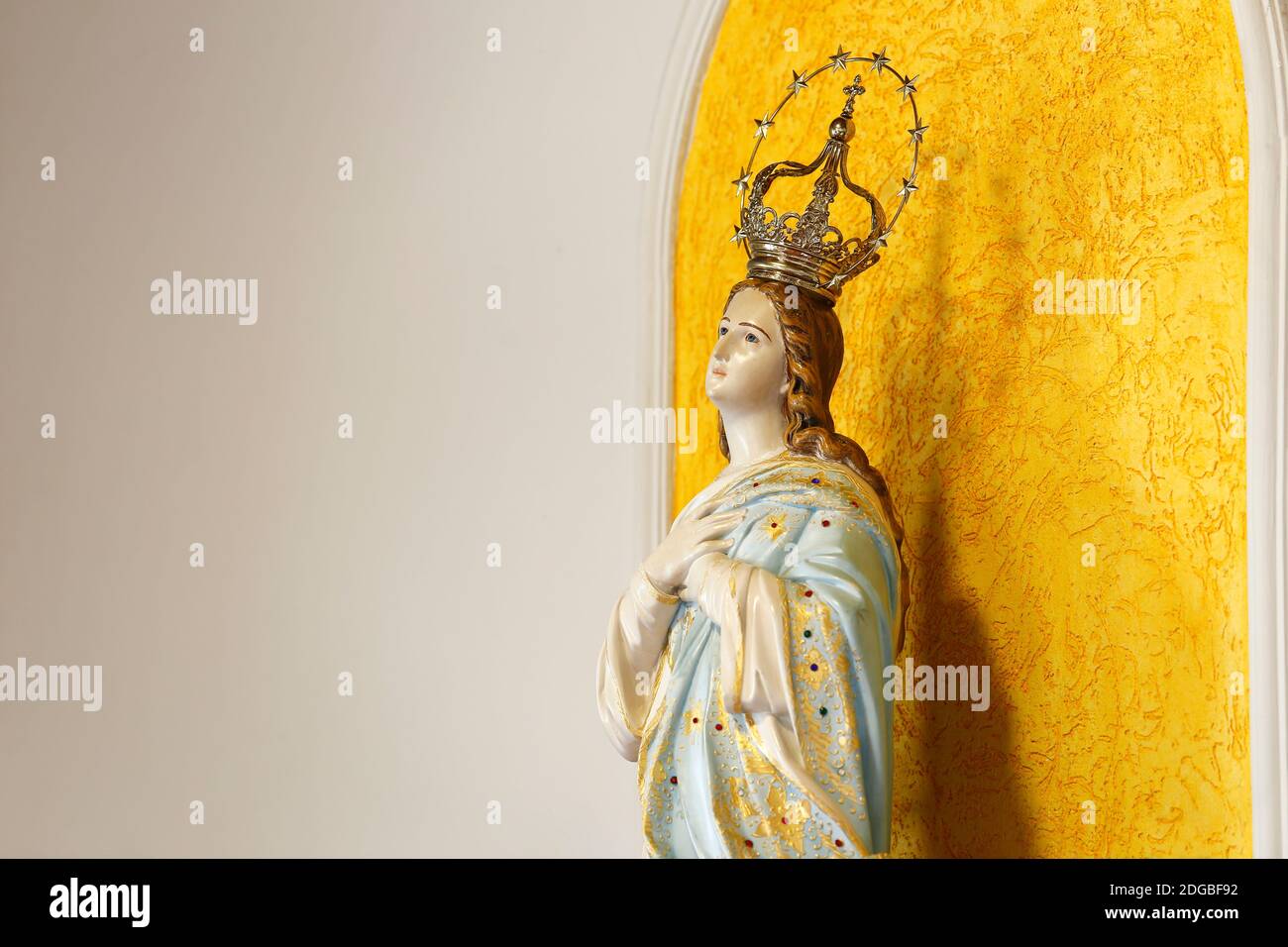 Statue of the image of Our Lady of the Immaculate Conception, mother of ...