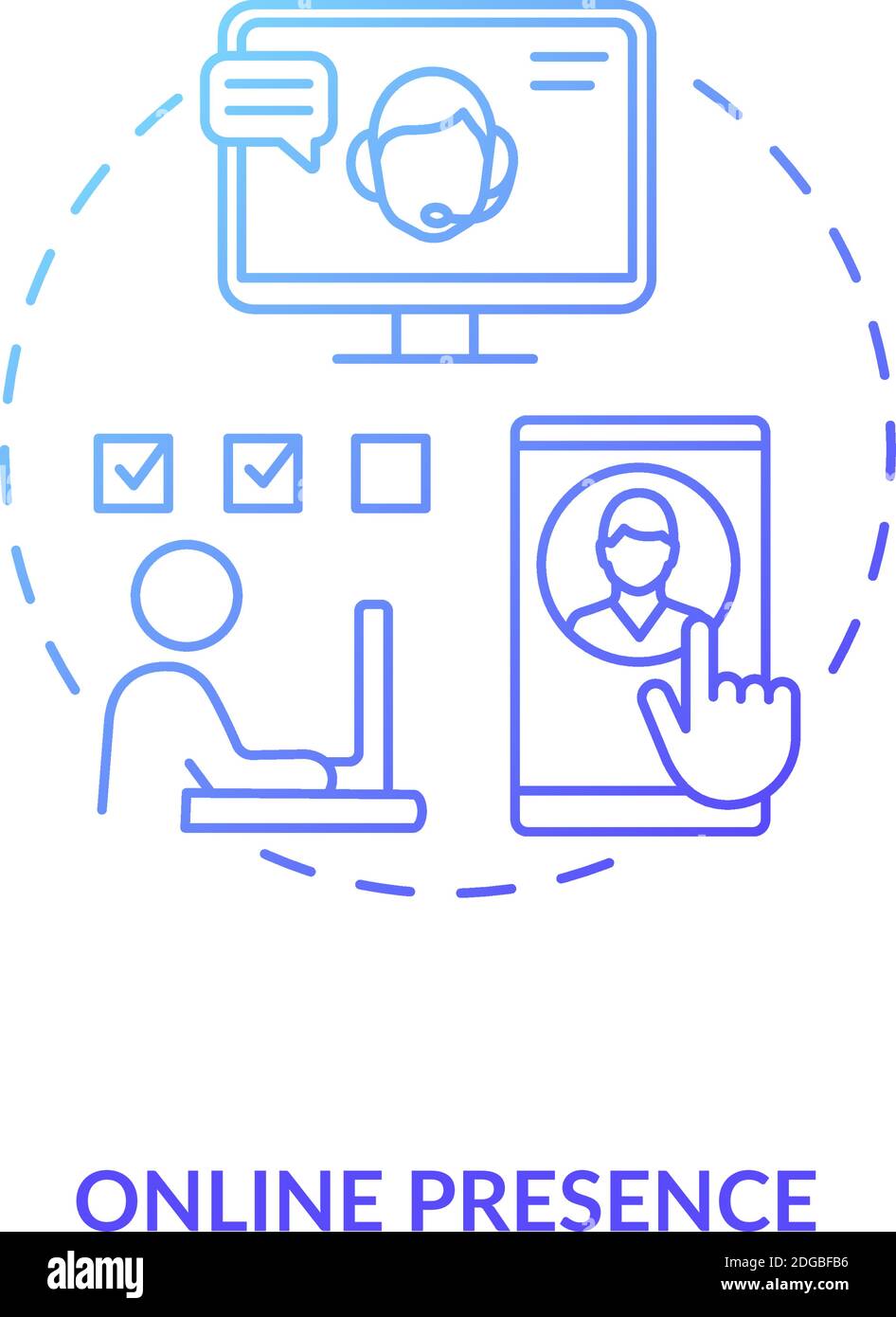 Presence of media Stock Vector Images - Alamy