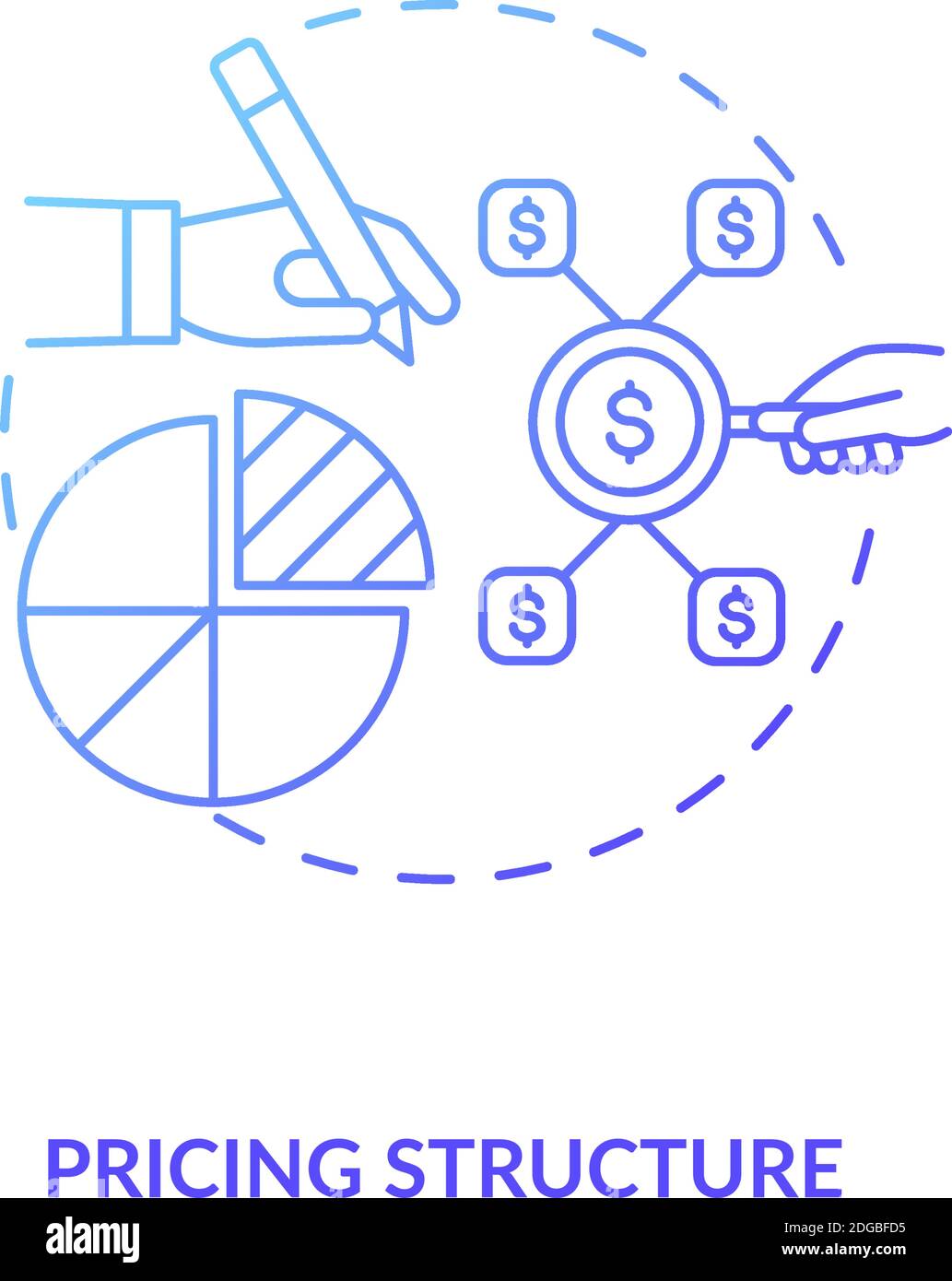 Pricing structure blue gradient concept icon Stock Vector Image & Art ...