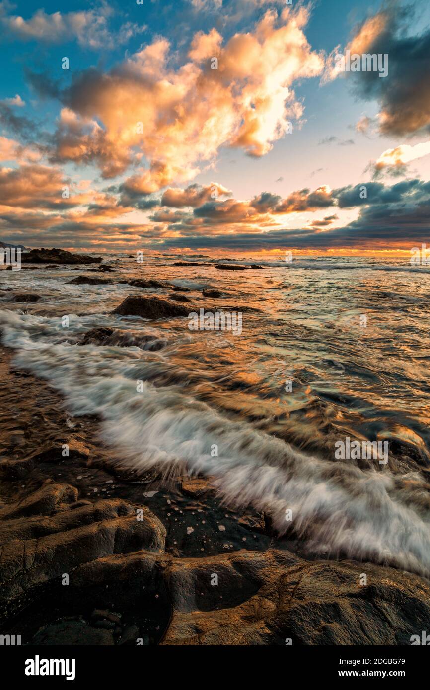 A Dramatic Sunset at the Beach, Color Image Stock Photo - Alamy