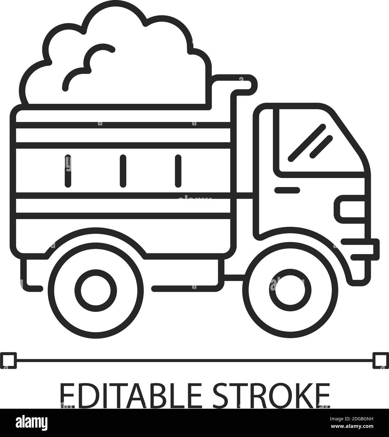 Snow hauling linear icon Stock Vector Image & Art - Alamy