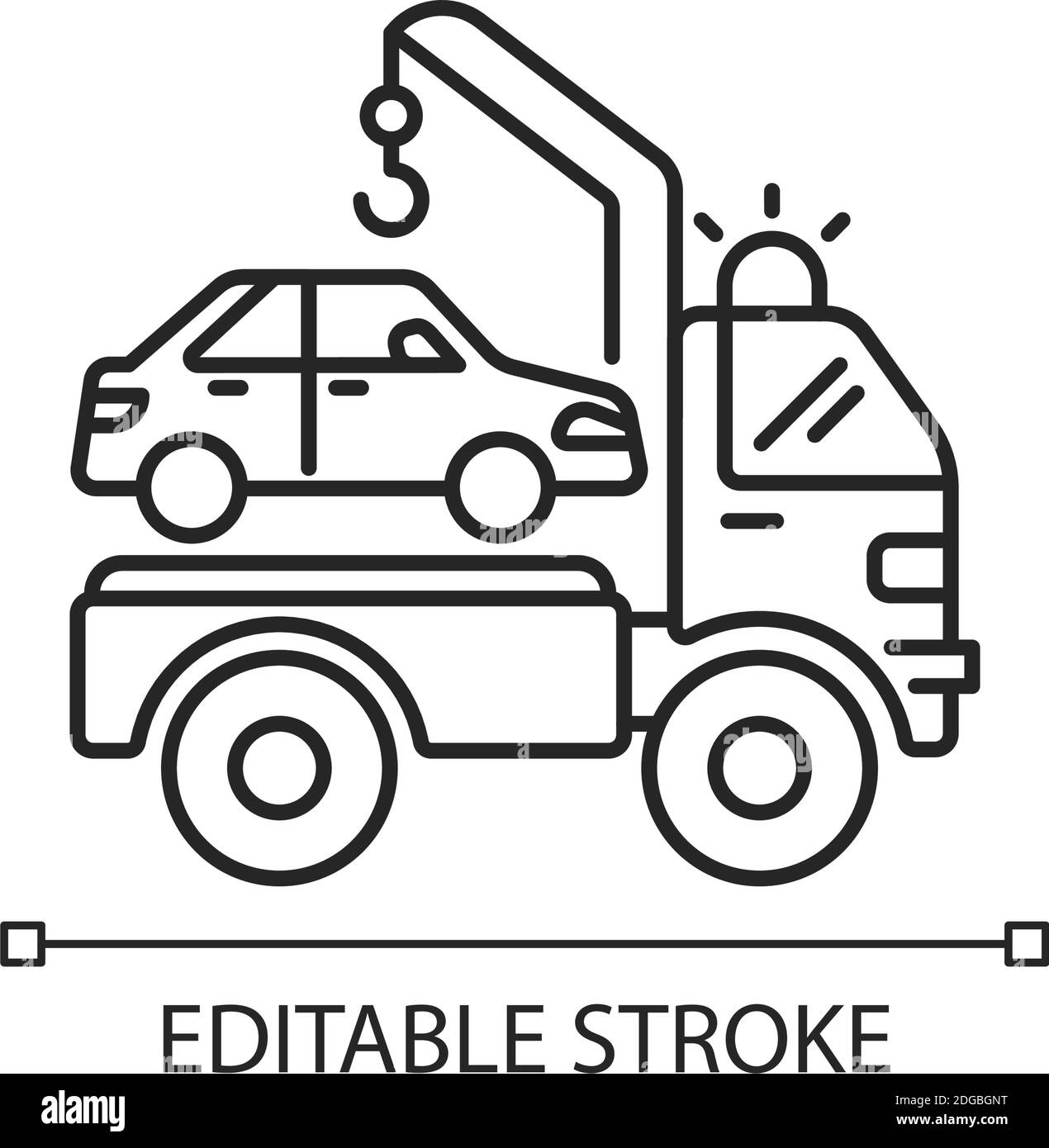 Car towing truck line Cut Out Stock Images & Pictures - Alamy