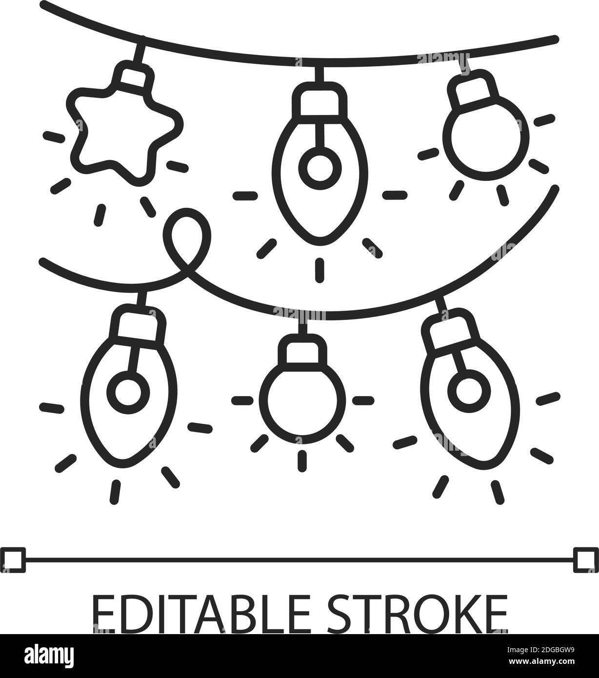 Christmas light linear icon Stock Vector Image & Art - Alamy