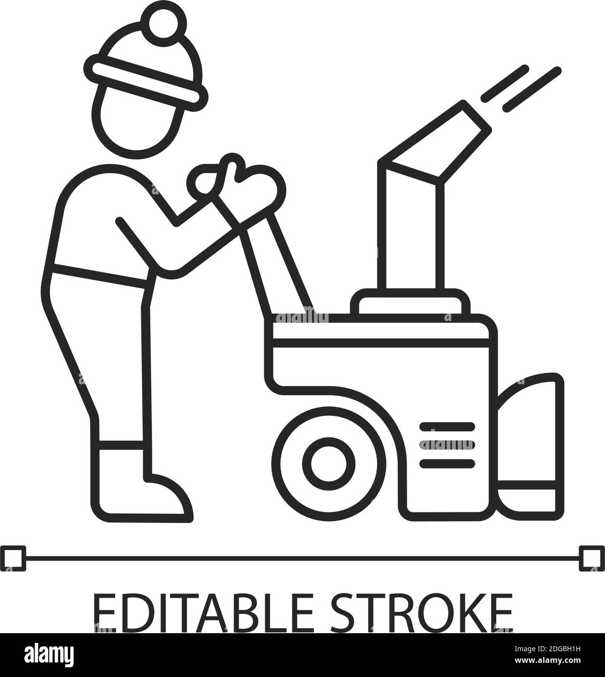 Sweeping broom for snow hi-res stock photography and images - Alamy